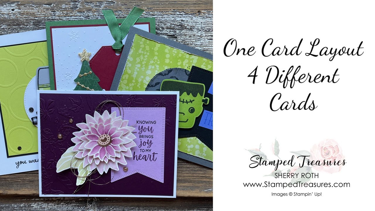 One Card Layout - 4 Different Cards - YouTube