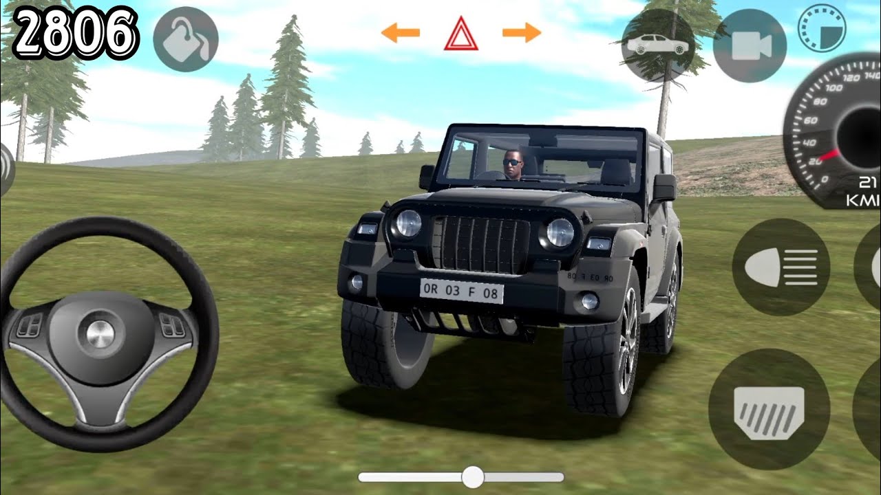 DOLLAR SONG 😈 INDIAN CARS MODIFIED DRIVING 3D THAR 2806😈 INDIAN CARS ...