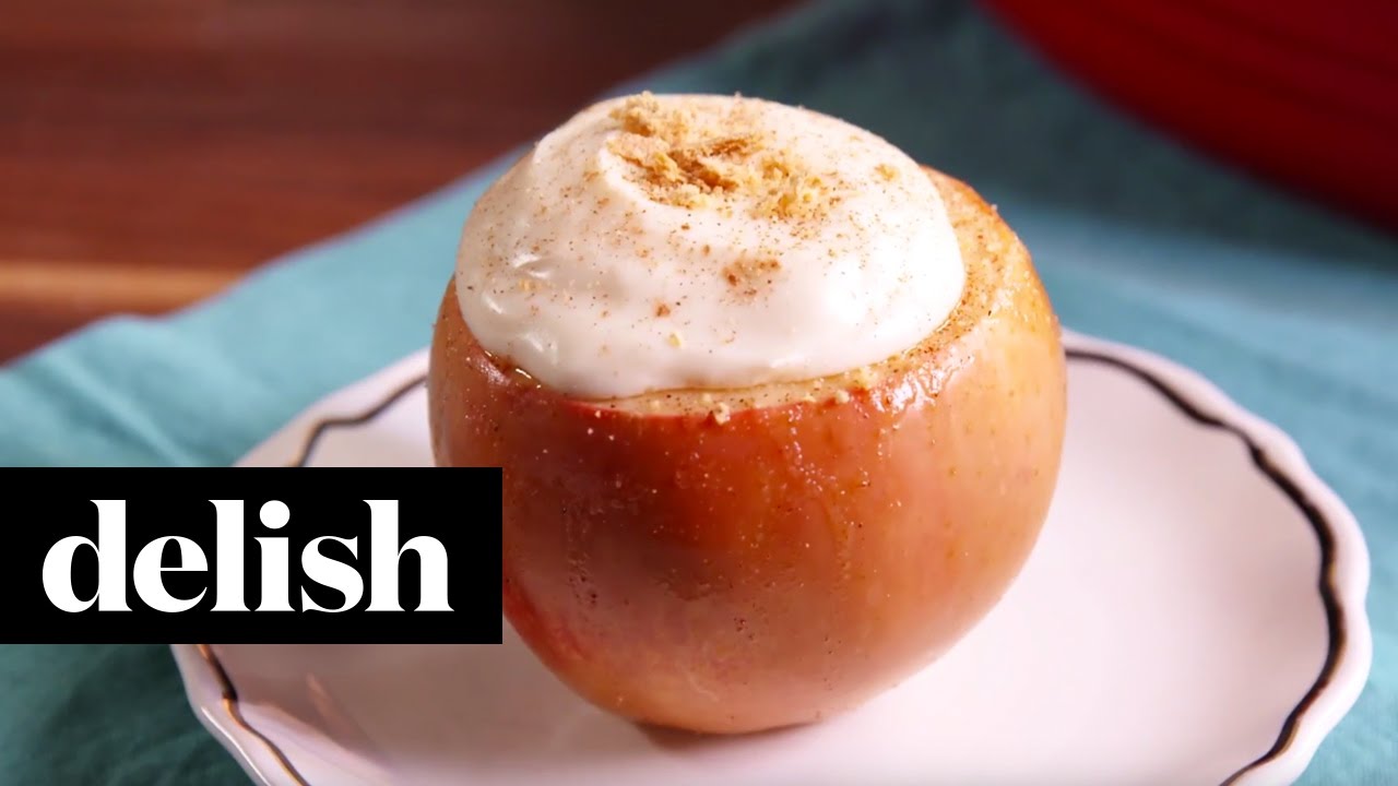Cheesecake Stuffed Apples | Delish - YouTube