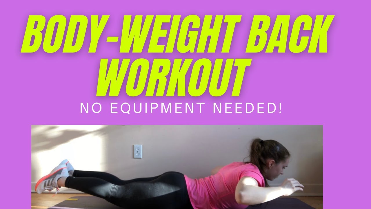 No equipment back workout - YouTube