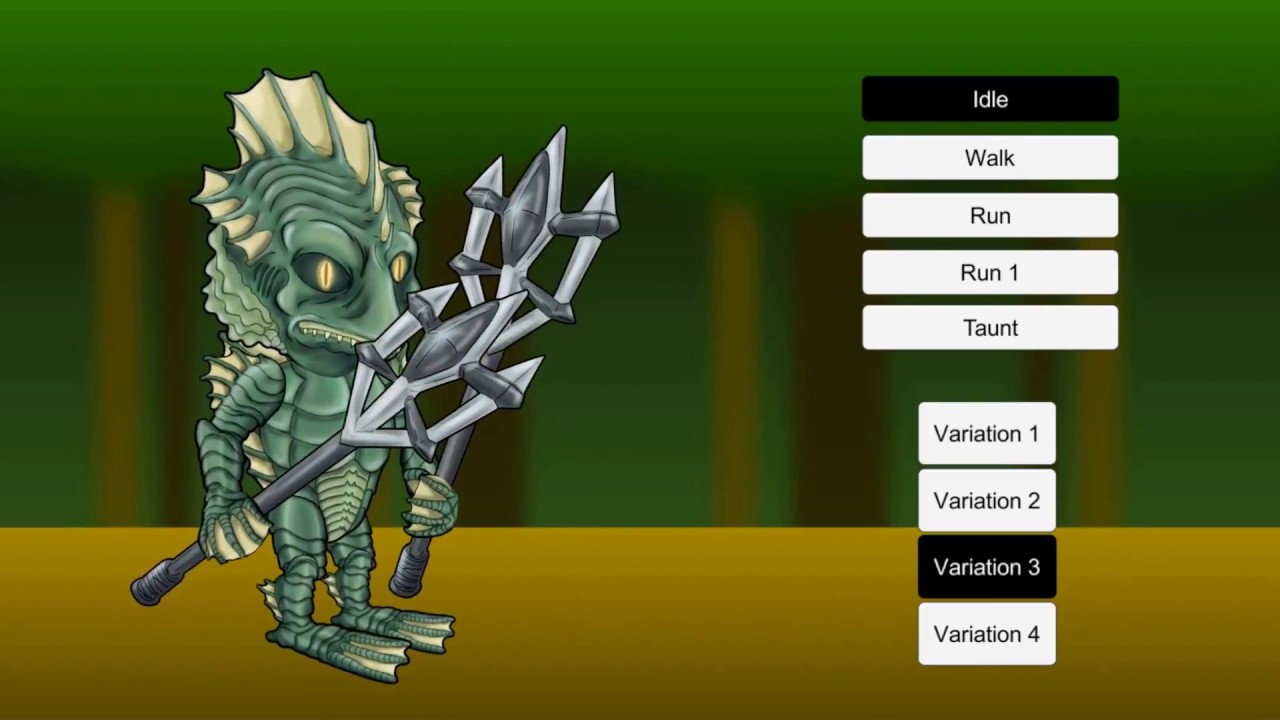 2D Character Triton - Assets Preview - YouTube
