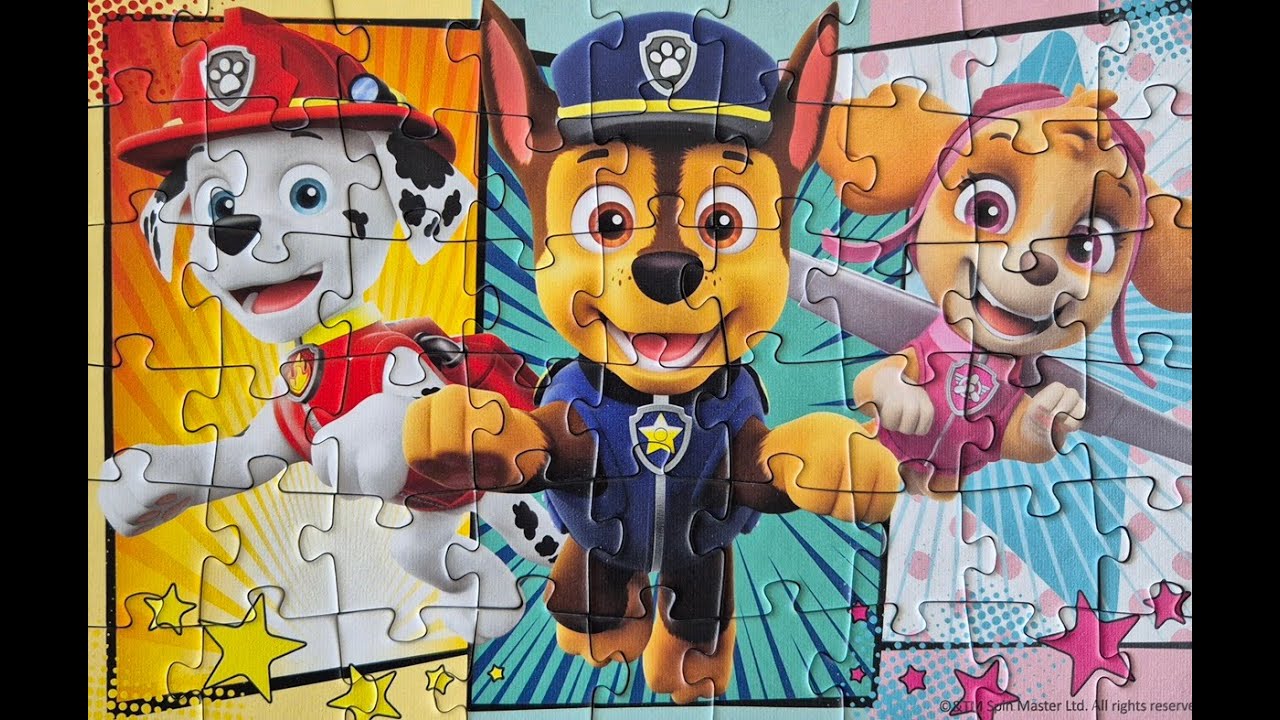 PAW PATROL Skye, Marshall and Chase Puzzle are waiting for you! - YouTube