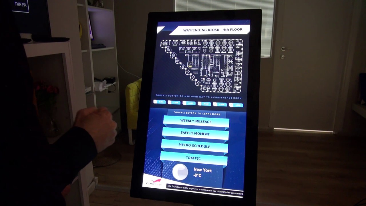 Corporate Lobby Touch Screen Wayfinding Demo - YouTube