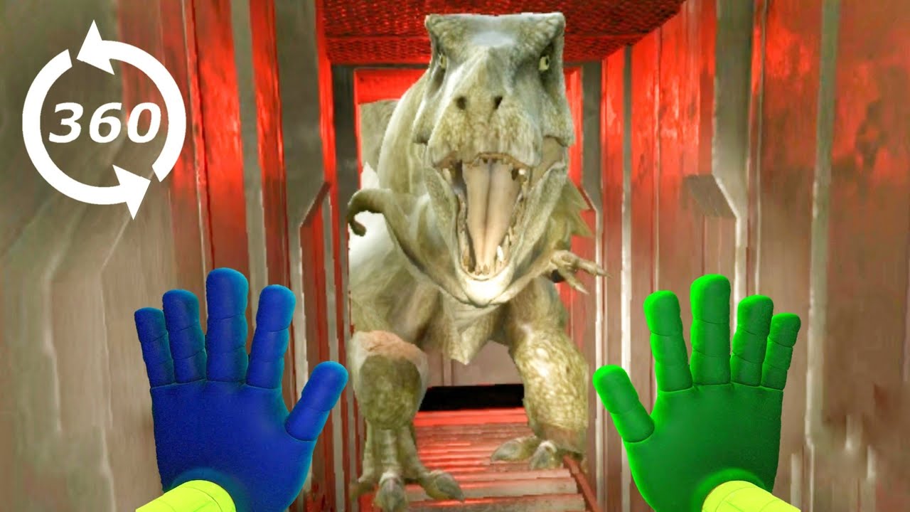 360 Video | Jurassic World Trex Dinosaur in Poppy Playtime - YouTube