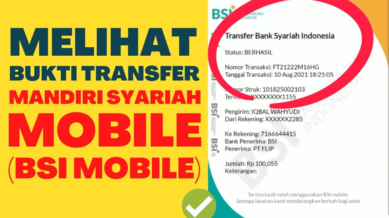CARA MELIHAT BUKTI TRANSFER MANDIRI SYARIAH MOBILE (BSI) (UPDATE 2023 ...