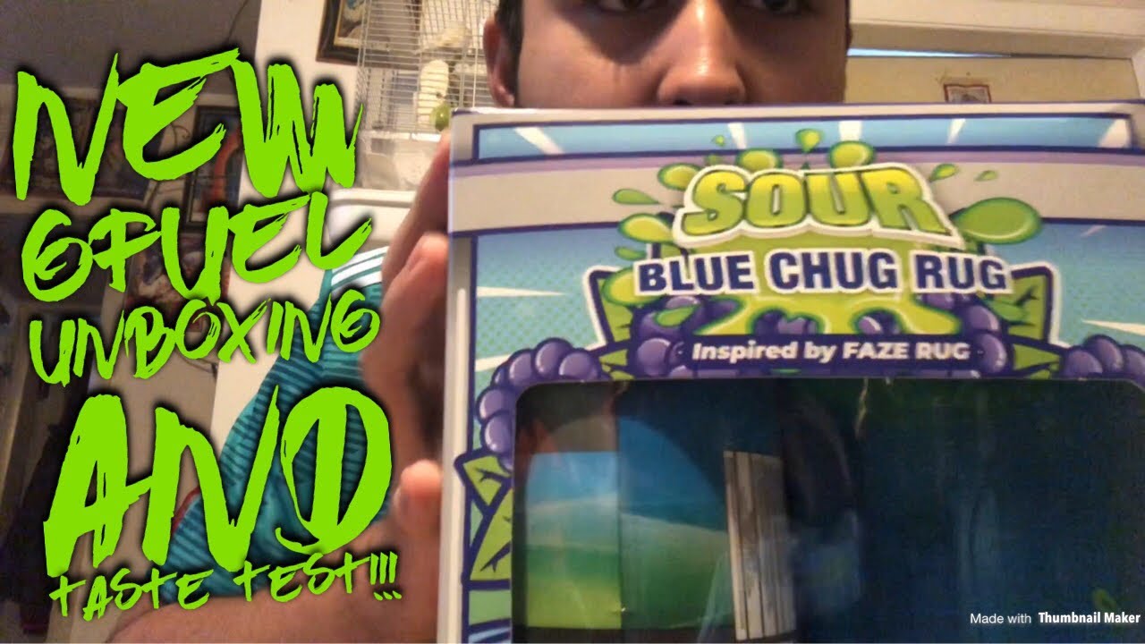 UNBOXING THE NEW GFUEL FaZe Rug SOUR BLUE CHUG RUG (FLAVOR / TASTE TEST ...