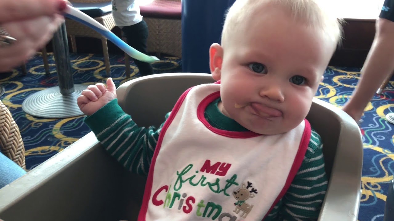 Joshua Eats Chicken for the First Time on the Christmas Cruise! 12-25 ...