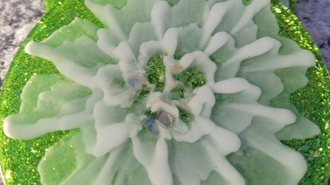 Wow Green Apple Flower Resin Coasters Video #154 - YouTube