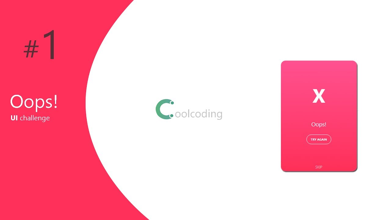 Oops! UI (design challenge #1) - YouTube