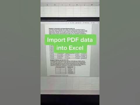 Import PDF Data into Excel - YouTube