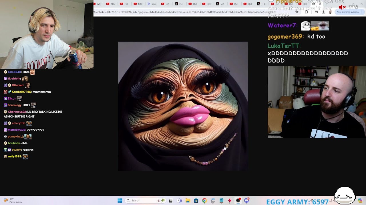 xQc reacts to Techtone Doubling Down on his Frogan Take - YouTube