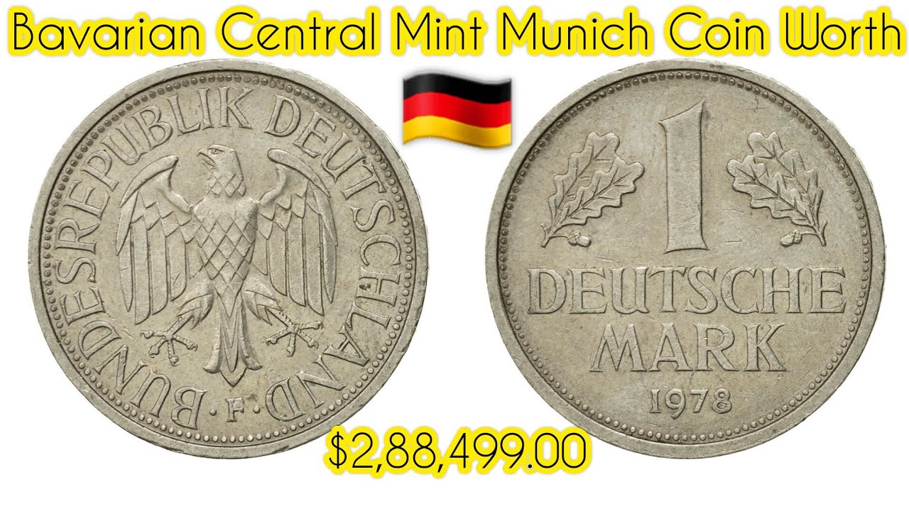 Germany One Mark 1978 Munich Minted Coin Value || Rare Bavarian Central ...