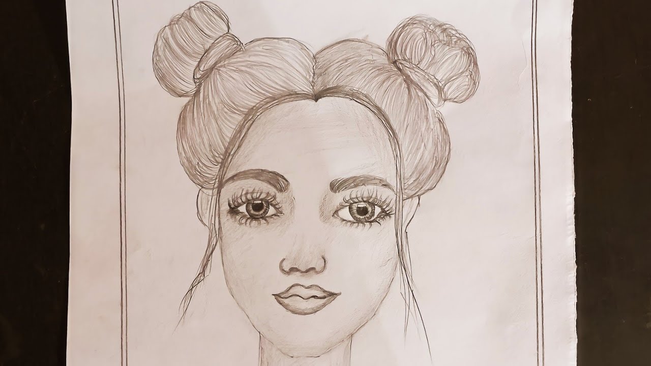 How To Draw A Girl Step By Step Pencil Sketch Drawing Youtube