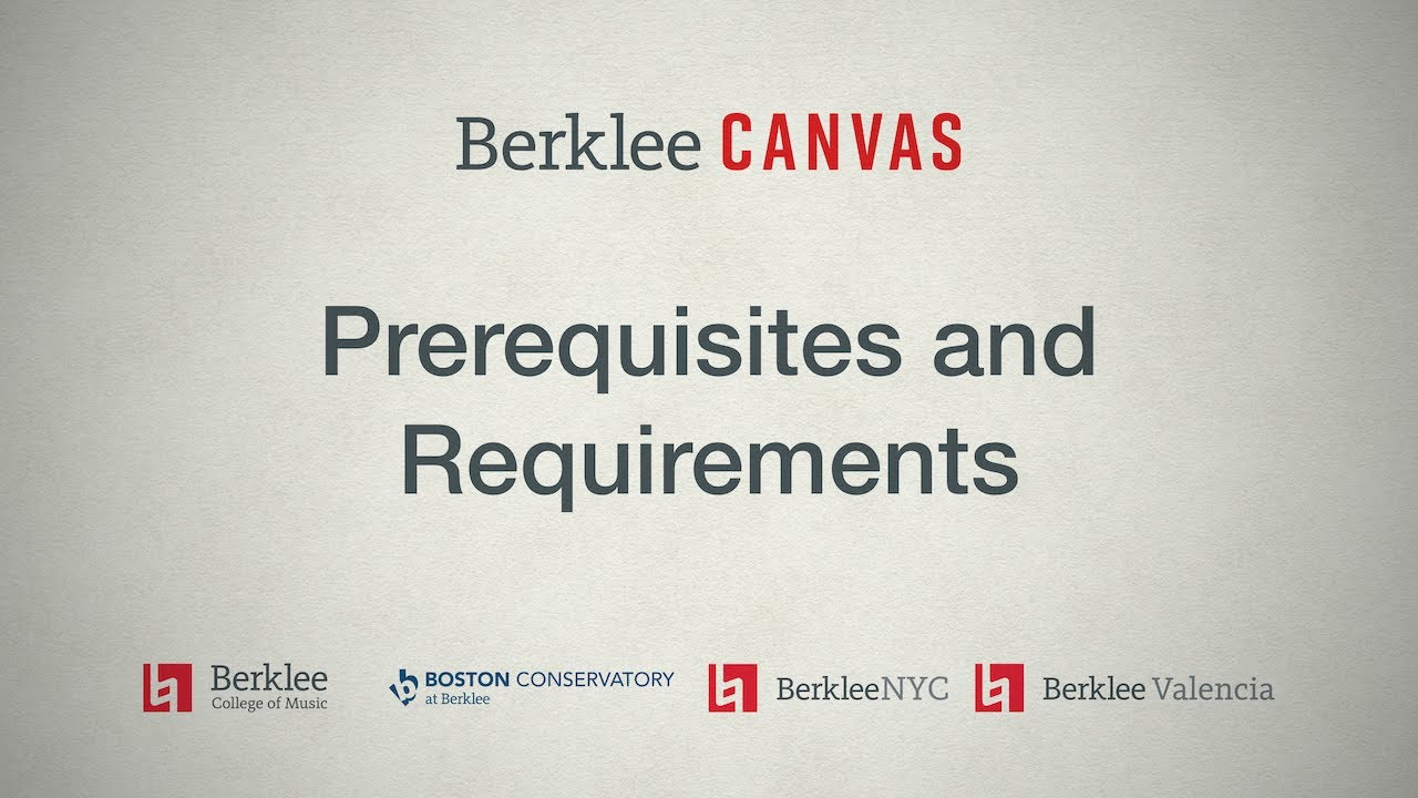 Canvas Prerequisites And Requirements YouTube Canvas Prerequisites And Requirements YouTube