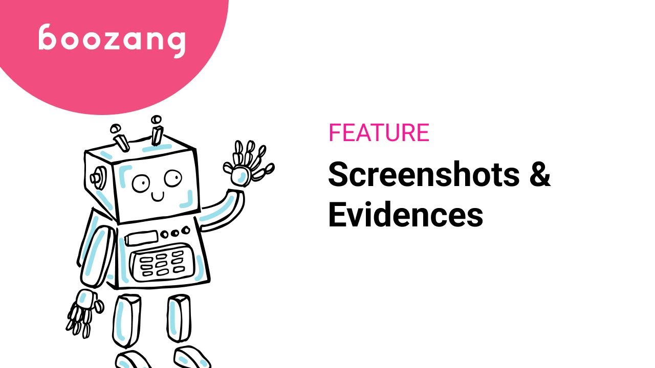 Boozang Feature: Screenshots & Evidences - YouTube