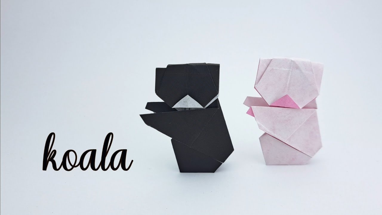 origami koala| simple origami koala | origami paper craft| koala paper ...