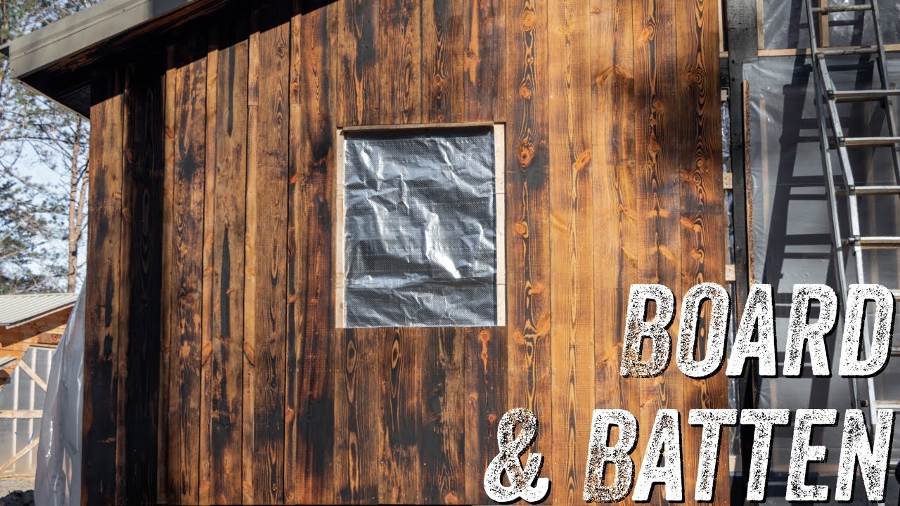 OFF GRID CABIN BOARD & BATTEN | TIMBER FRAME | WOODWORK - YouTube