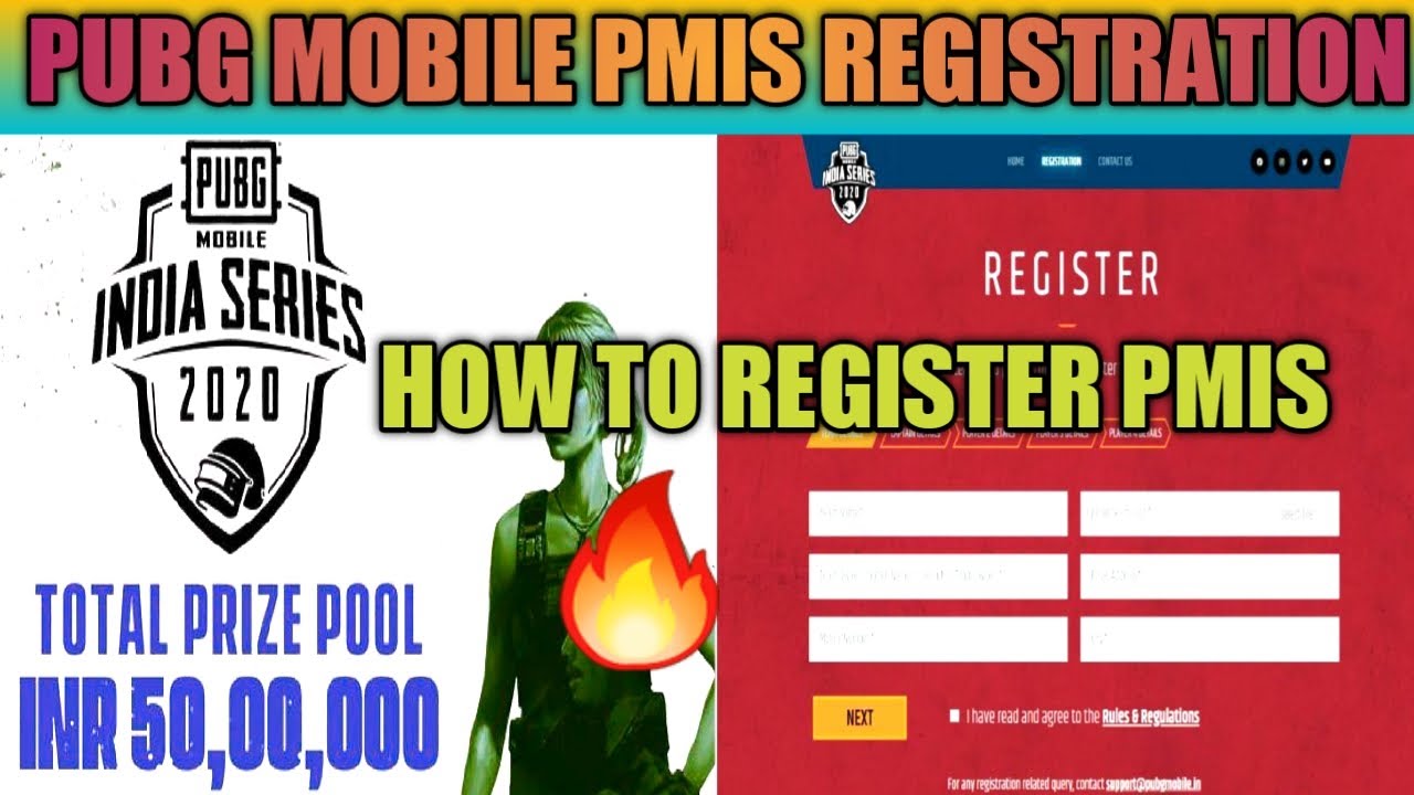 PMIS मे केसे रजिस्टर करे | HOW TO REGISTER PMIS IN PUBG MOBILE - YouTube