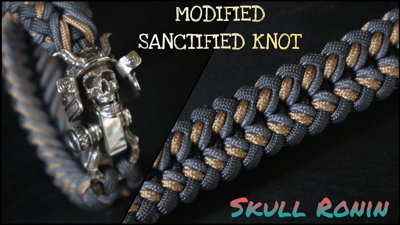 HOW TO MAKE MODIFIED SANCTIFIED KNOT USING TACTICAL CORD , PARACORD ...