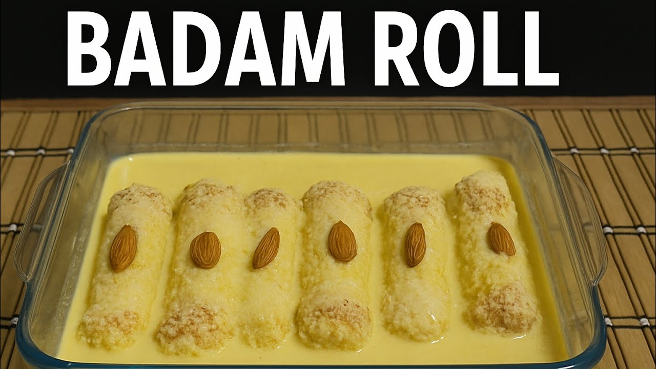 Badam Roll Recipe | Best Dessert for Guests | बादाम रोल रेसिपी | Mannu ...