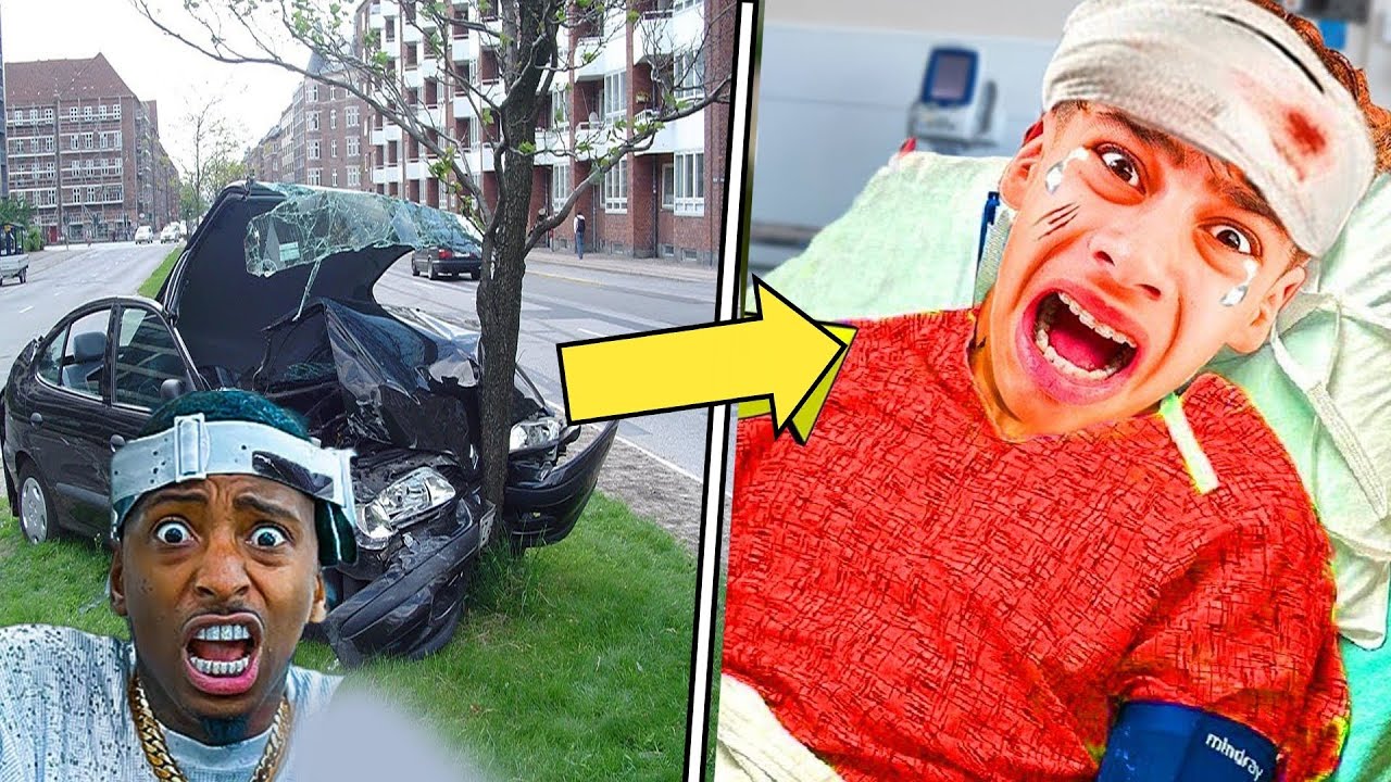 funnyMike ALMOST died in car Crash - YouTube