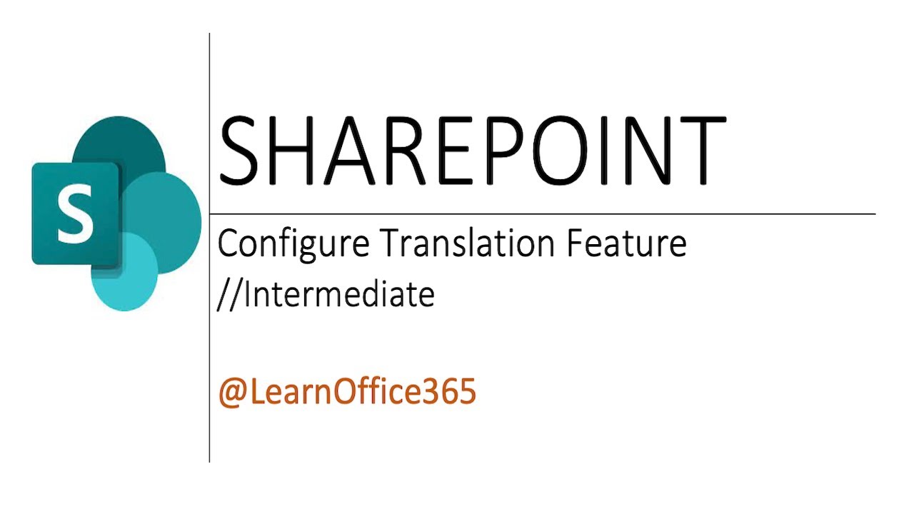 Enable the SharePoint Translation Feature - Quick Tutorial - YouTube