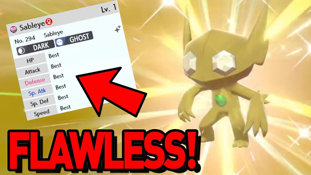 6IV FLAWLESS SHINY SABLEYE! 1600+ Eggs in Pokemon Sword and Shield ...
