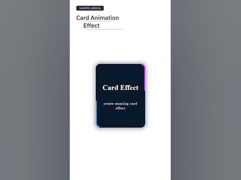 Web Design 03 : Create an amazing card animation effect using html and css | #ytshorts #html # ...