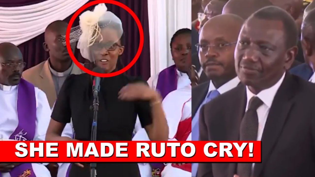 This girl made president Ruto cry during burial of General Ogolla in ...