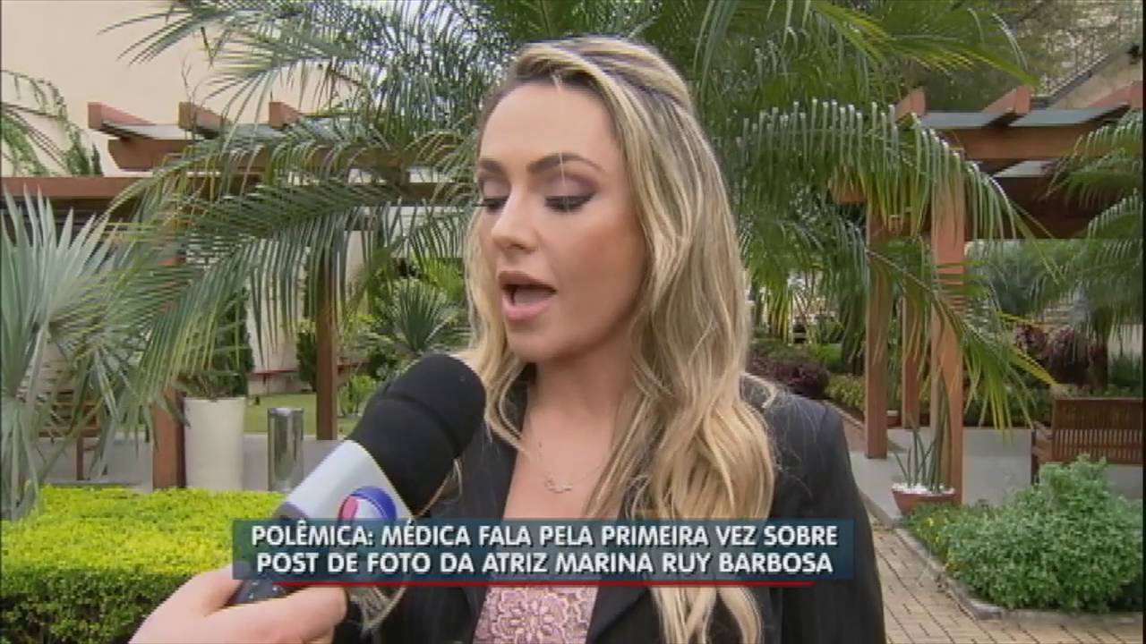 Médica explica postagem sobre aparência da atriz Marina Ruy Barbosa ...