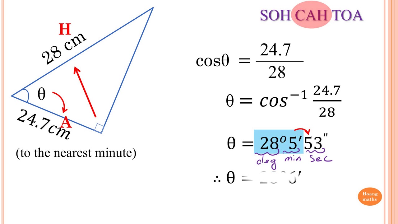 Finding Angles in Right-Angled Triangles Using Trigonometry - YouTube
