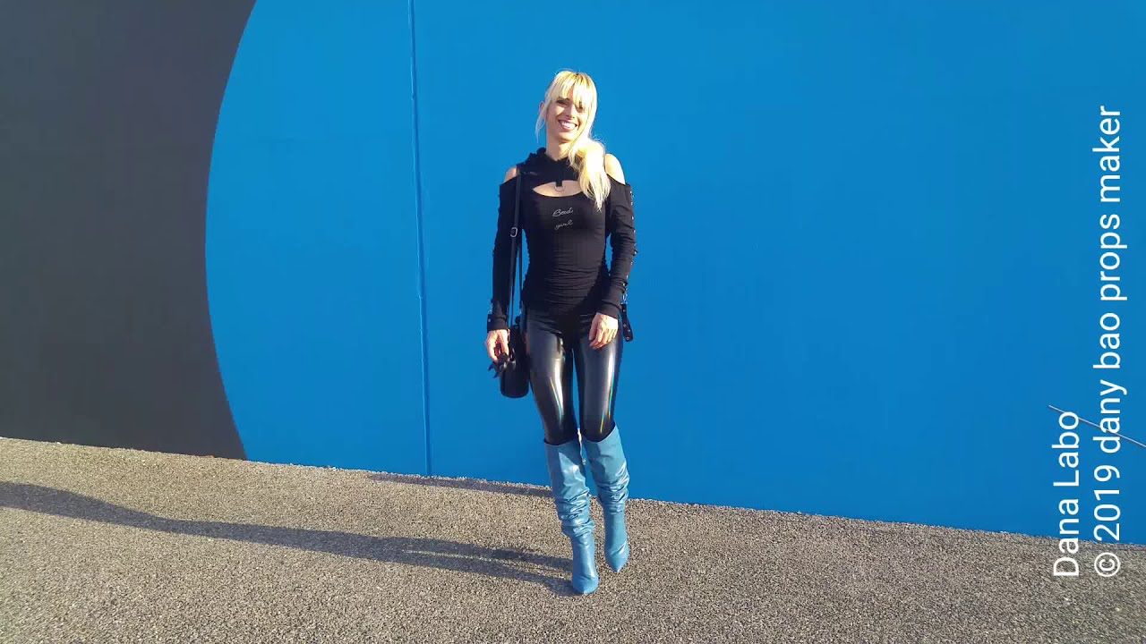 DANA LABO free time in leggings and boots - YouTube