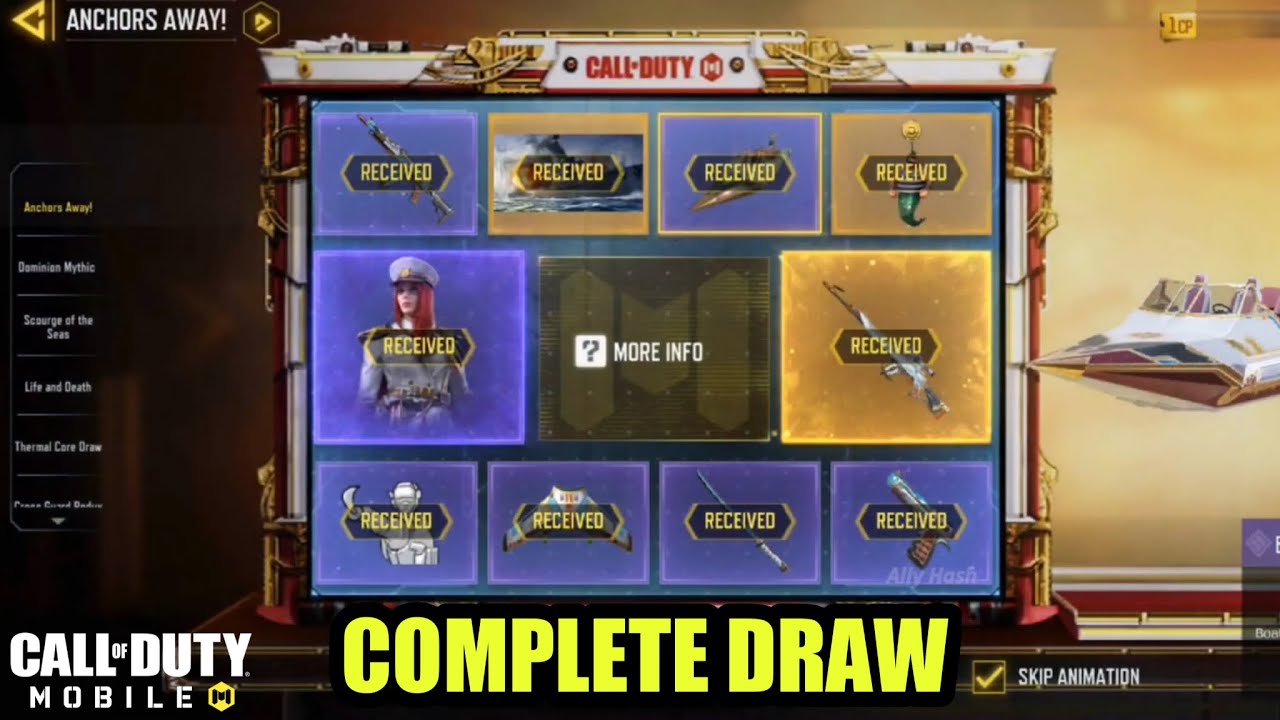 *NEW* Codm Anchors Away Complete Draw | SVD Admiral Star And Dame ...