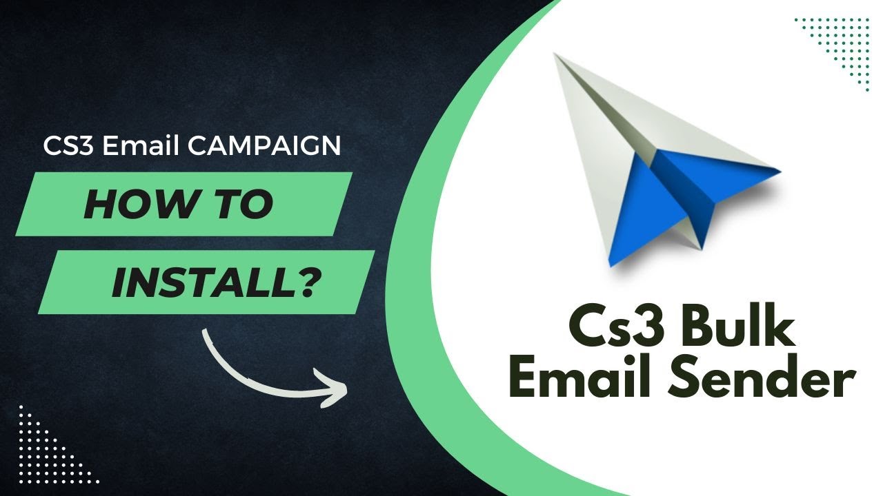 How to install CS3 Bulk Email Sender Software - YouTube