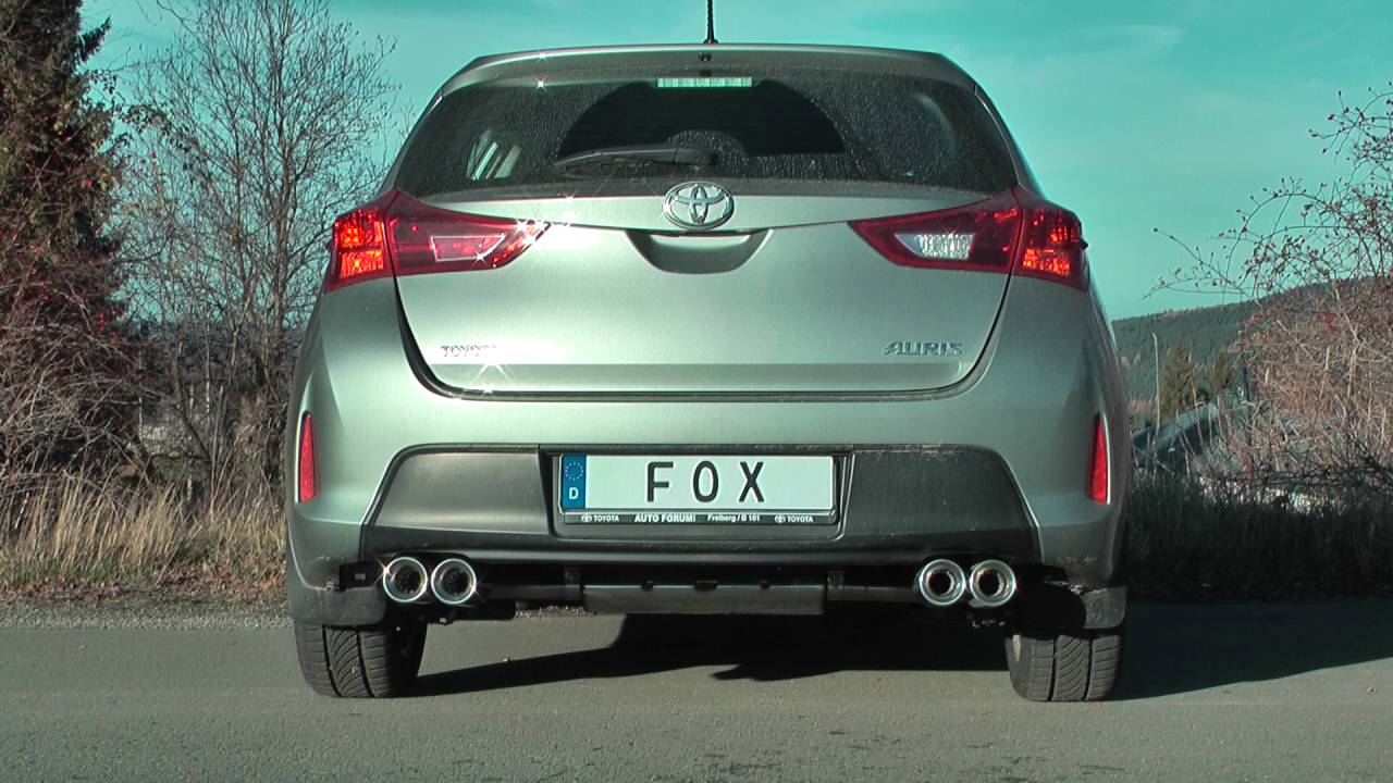 FOX Exhaust - Toyota Auris 1,3l 73kW - YouTube