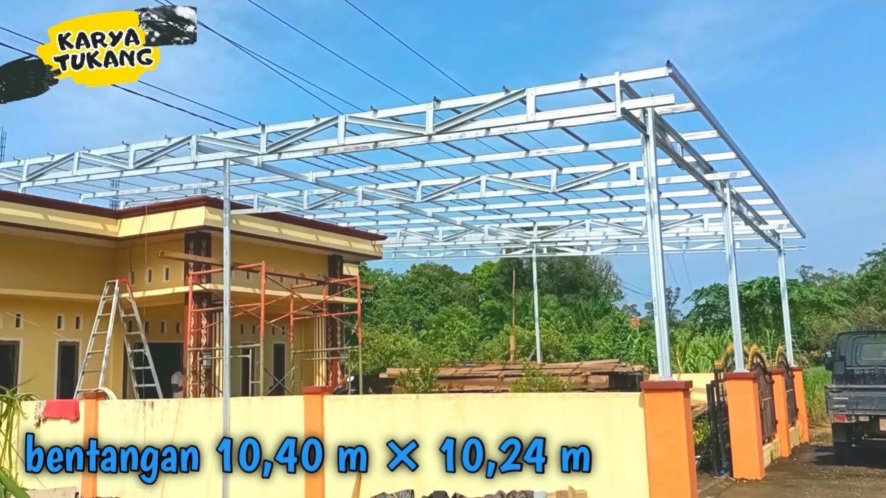 CARA MEMASANG RENG KANOPI TERAS BAJA RINGAN ATAP ALUMINIUM LANGSUNG ...