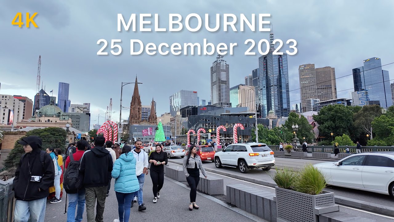 Christmas in Melbourne City 25 December 2023 Australia - YouTube