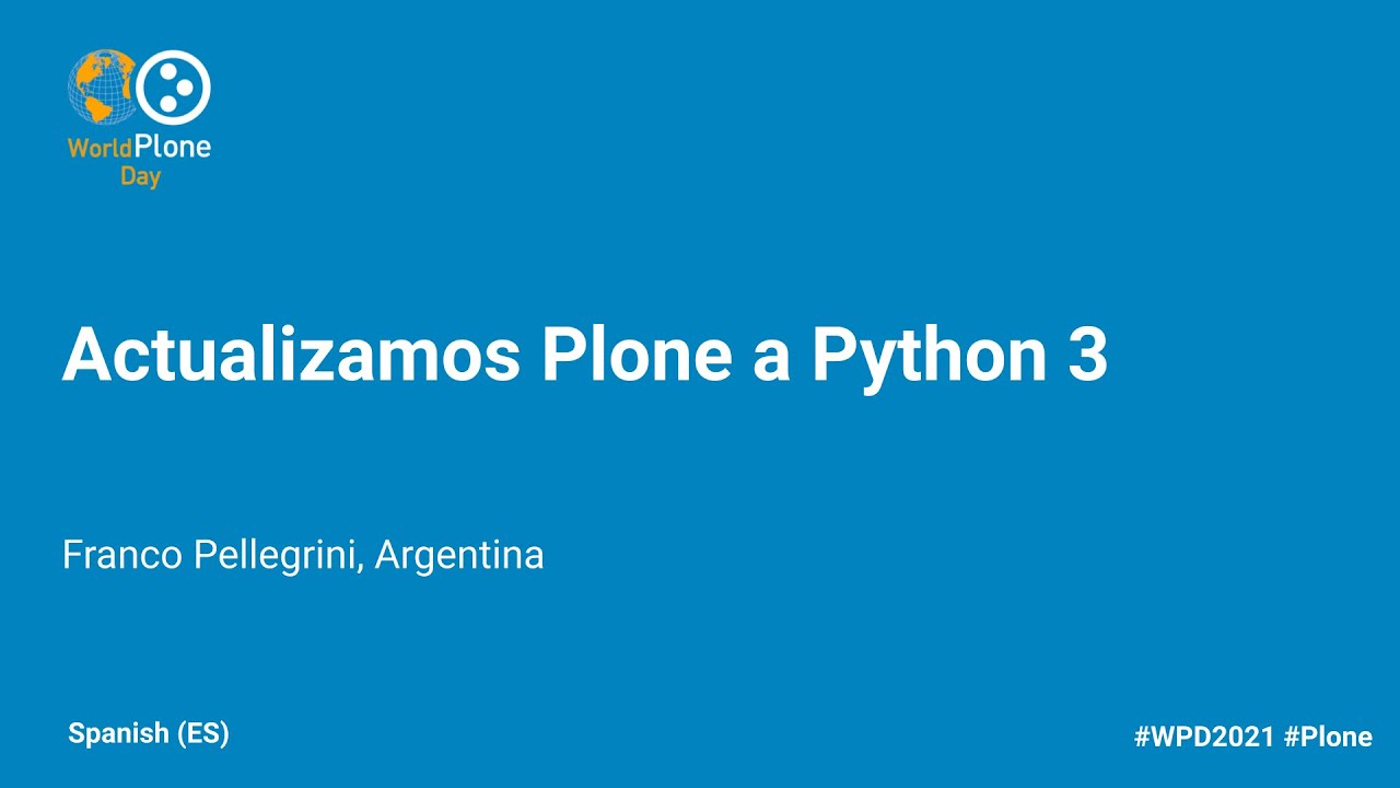 Actualizamos Plone a Python 3 - YouTube