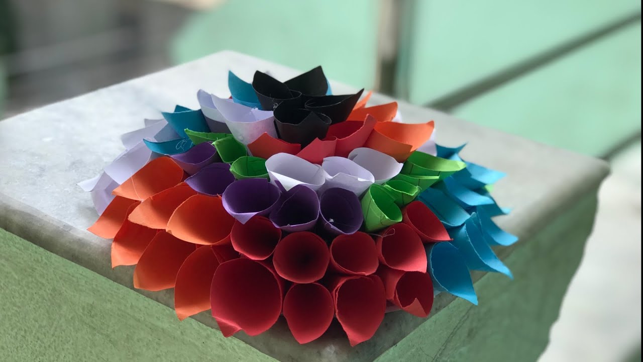 How to make beautiful flower with waste paper | Sunflower |Alisha ...