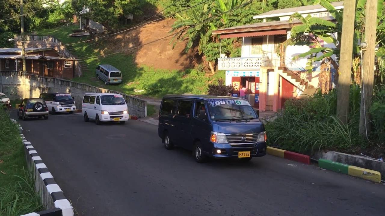 Grenada bus drivers protest - YouTube