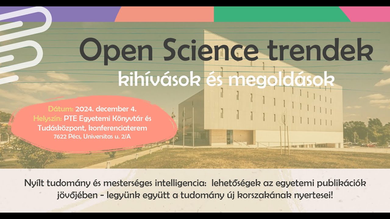 Open Science trendek és kihívások és megoldások - Fekete Rita előadása ...