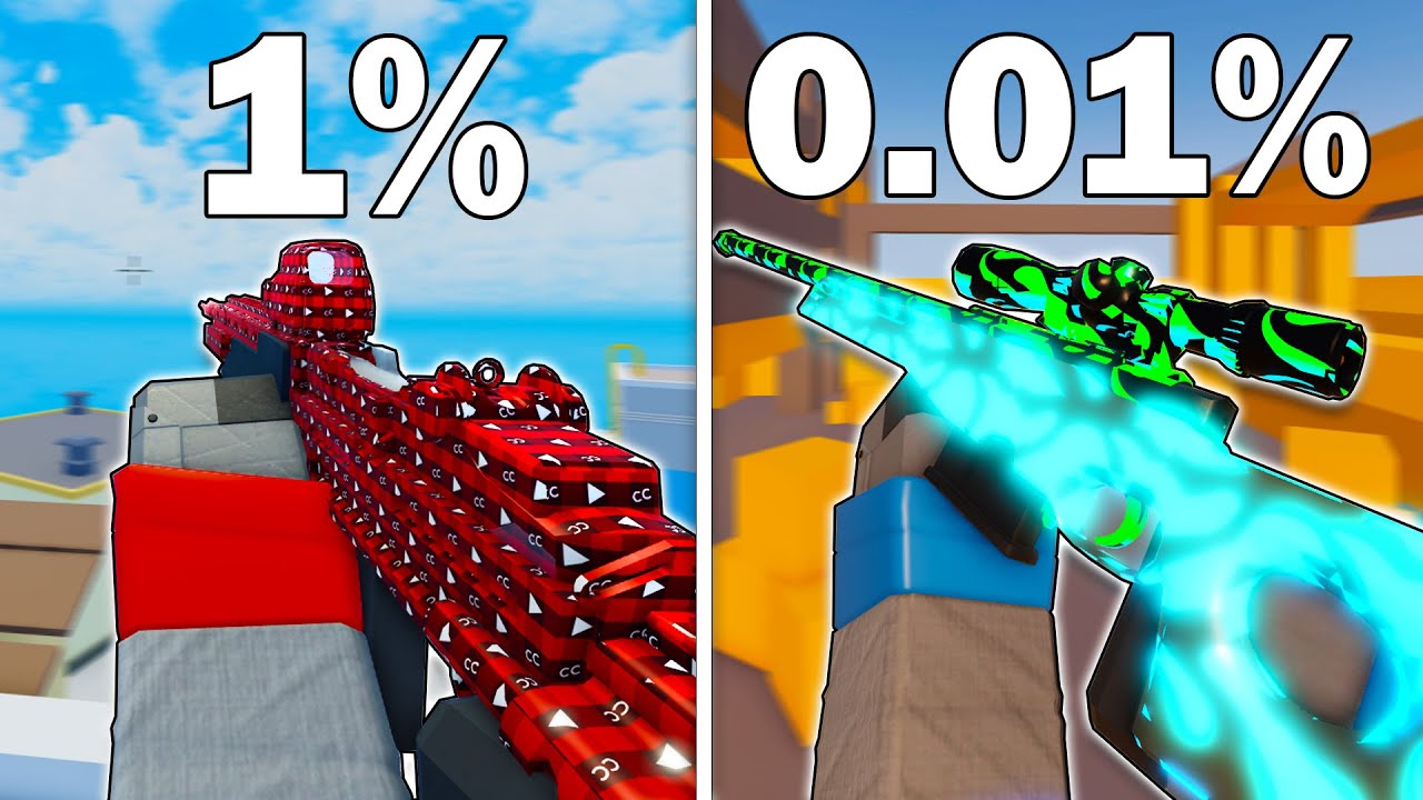 I Used my RAREST WEAPON SKINS in Roblox Arsenal.. (PART 2) - YouTube