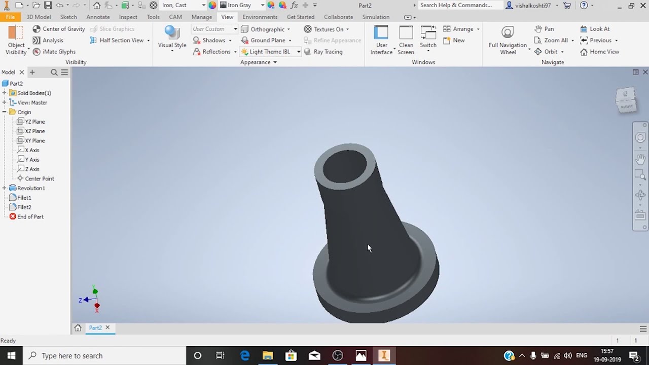 Autodesk Inventor-2020 Screw Jack Body - YouTube
