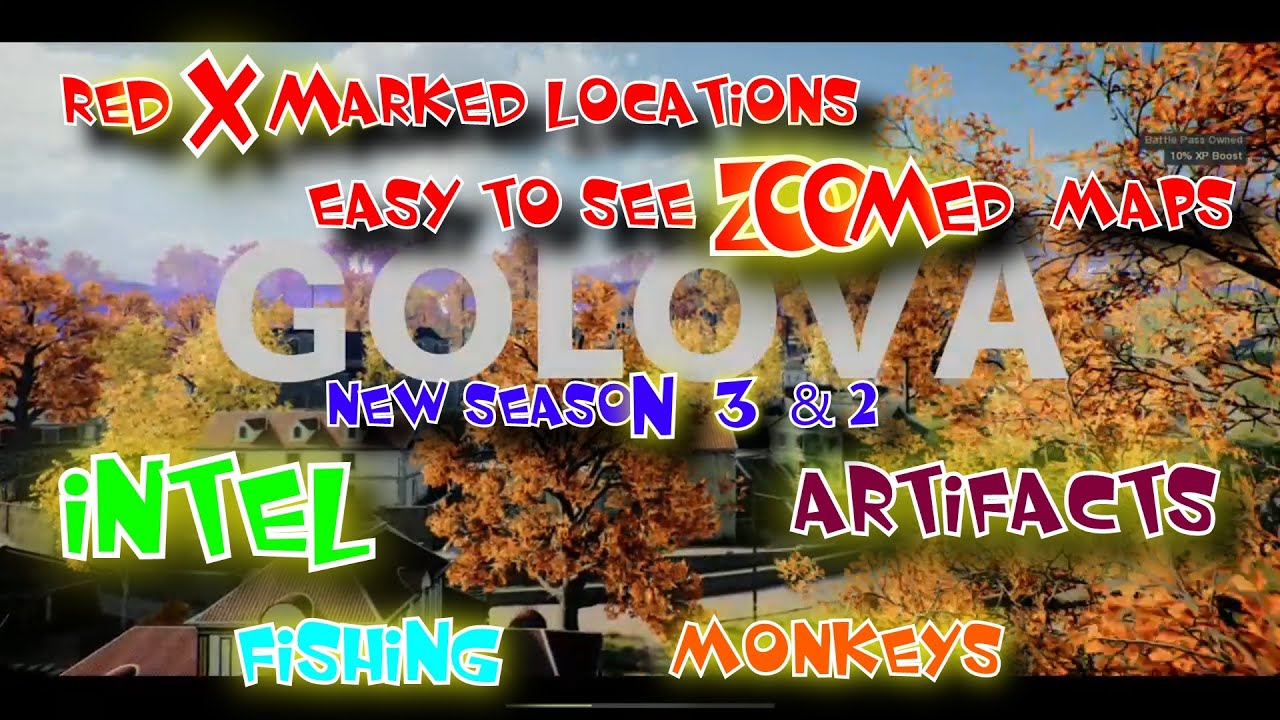 GOLOVA SEASON 3 & 2 INTEL, ARTIFACTS, MONKEYS, FISHING, RED X LOCATION ...