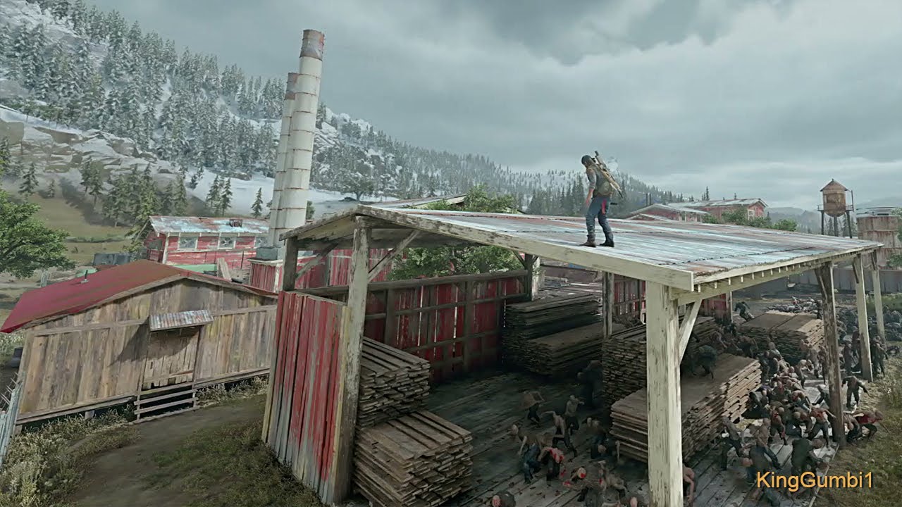 Frog Jump to Saw Mill Wood Shed Roof DAYS GONE - YouTube