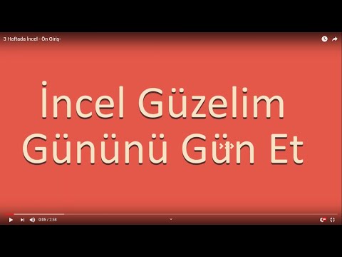 3 Haftada Incel - 15. Gün-