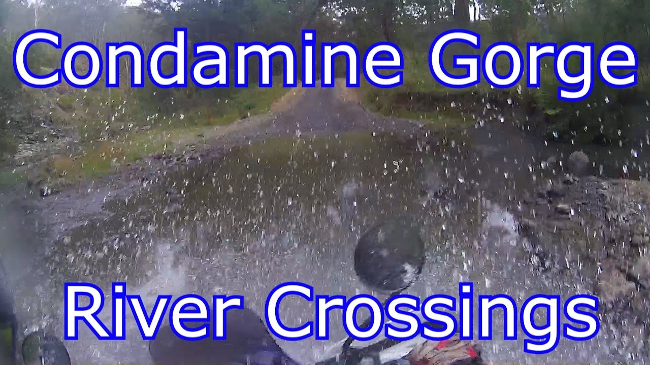 Condamine Gorge river crossings ADV ride - YouTube