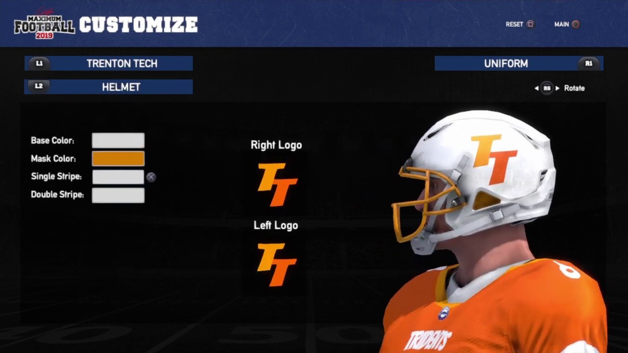 Creating the Trenton Tech Tridents in Maximum Football 2019 - YouTube