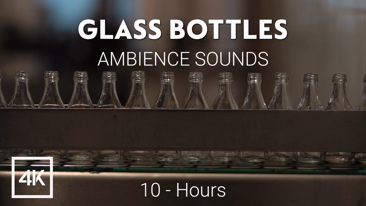 Glass Bottles Conveyor Belt Sound Effect - Mechanical Industrial Noise ...