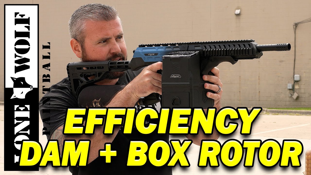 DYE Dam with Box Rotor Efficiency Test | Lone Wolf Paintball - YouTube